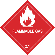 SAFETY SIGN | Flammable Gas - Class 2 Dangerous Goods Diamond