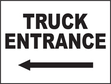 SAFETY SIGN (PVC) | General Signs - Truck Entrance